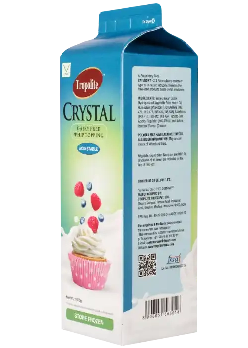 Tropolite Crystal: Vegan Whipping Cream | Bakery Ingredients